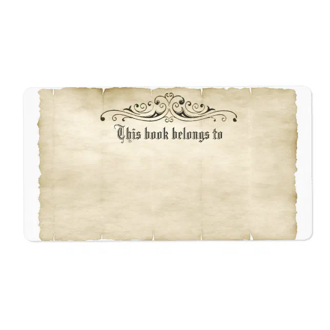 Vintage Style Old Parchment Add Your Name Label | Zazzle