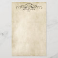 Vintage Style Old Parchment Personalized Monogram Stationery | Zazzle