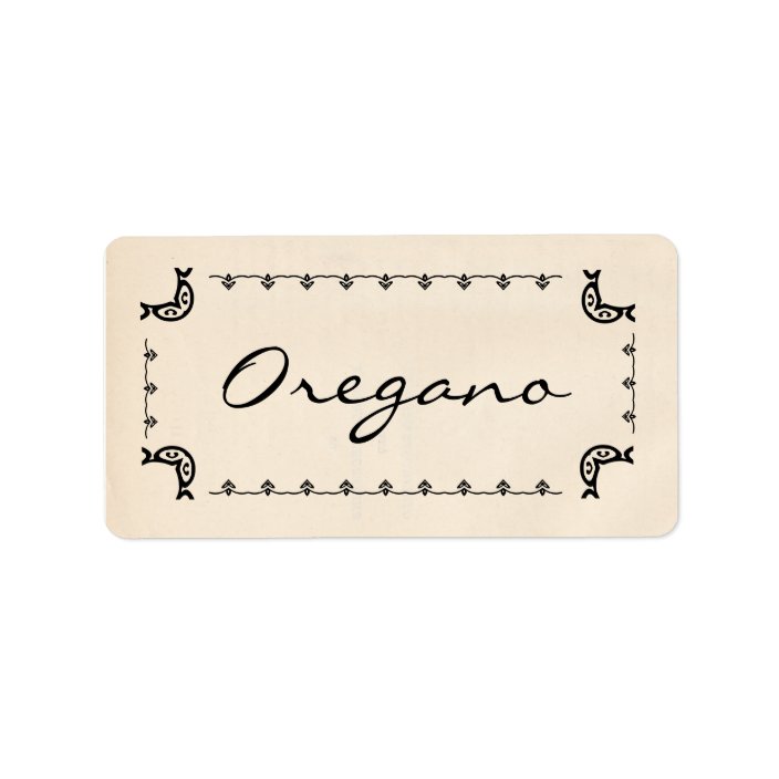 Vintage-Style Oregano Labels | Zazzle.com