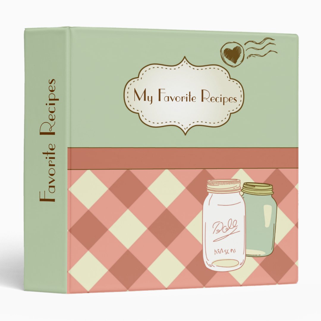 Vintage Style Personalized Recipe Binder | Zazzle