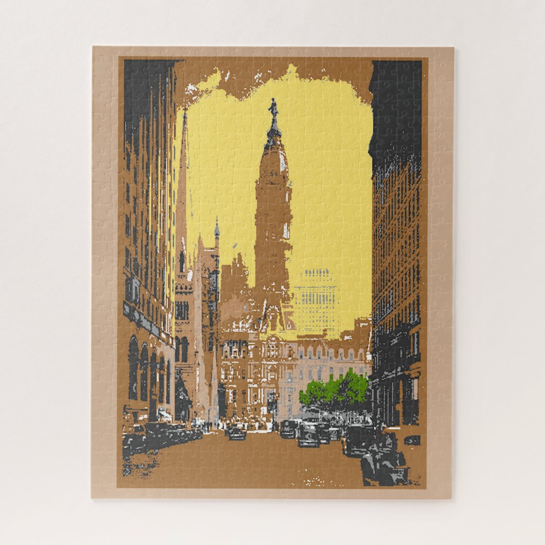 Vintage Style Philadelphia Jigsaw Puzzle | Zazzle