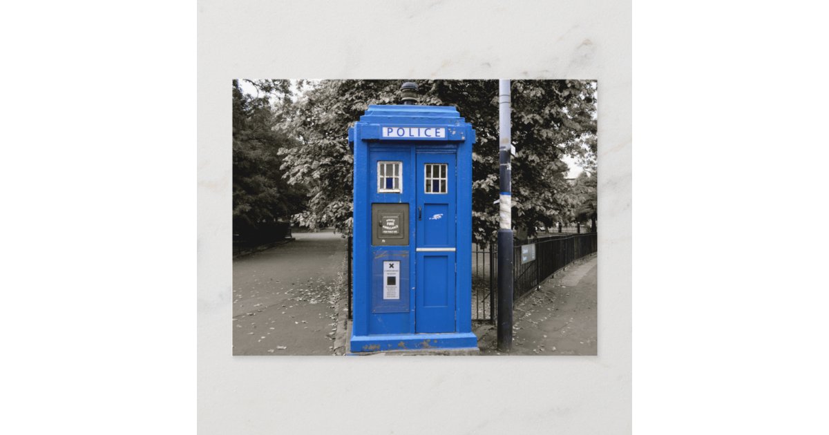 Vintage Style Police Box, Glasgow, Scotland. Postcard | Zazzle