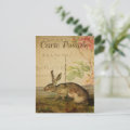 Vintage Style Rabbit French Carte Postale Postcard | Zazzle