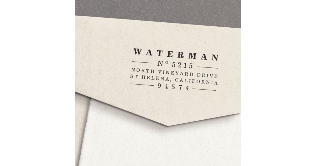 Vintage Style Return Address Stamp | Zazzle