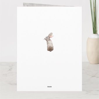 Vintage Style Roses and Rabbit BIG Birthday Card | Zazzle