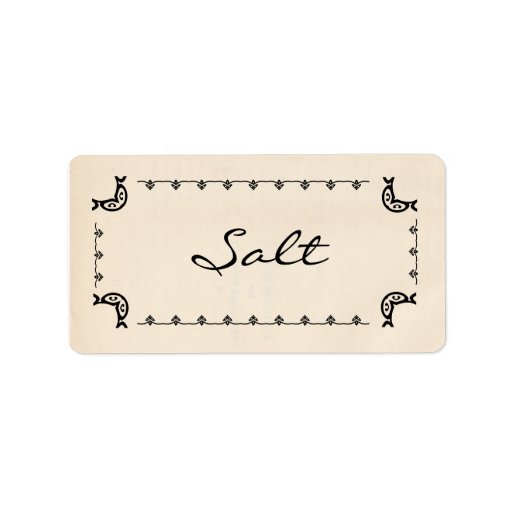Vintage-Style Salt Labels | Zazzle