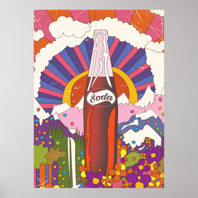 Vintage style soda commercial poster | Zazzle