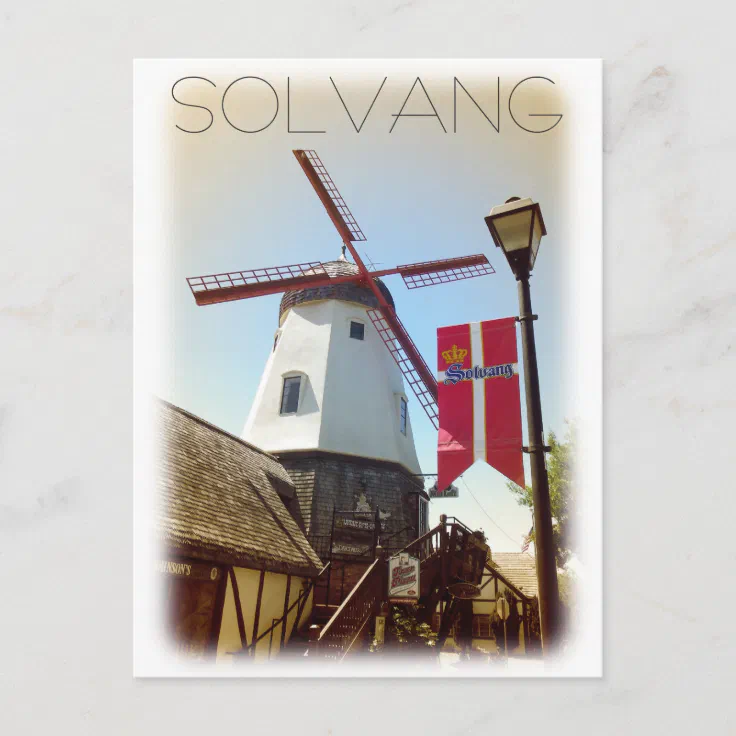 Vintage Style Solvang Postcard! Postcard | Zazzle