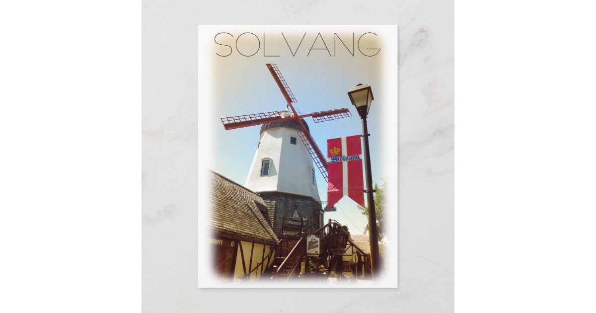 Vintage Style Solvang Postcard! Postcard | Zazzle