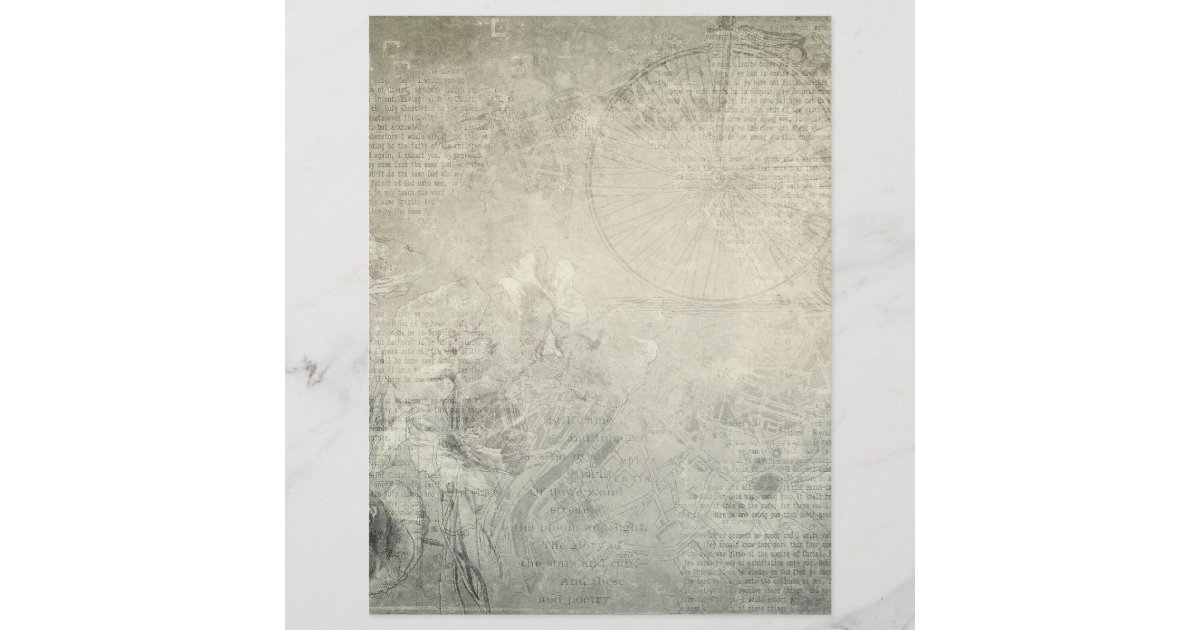 Vintage Style Stamped Book Page | Zazzle
