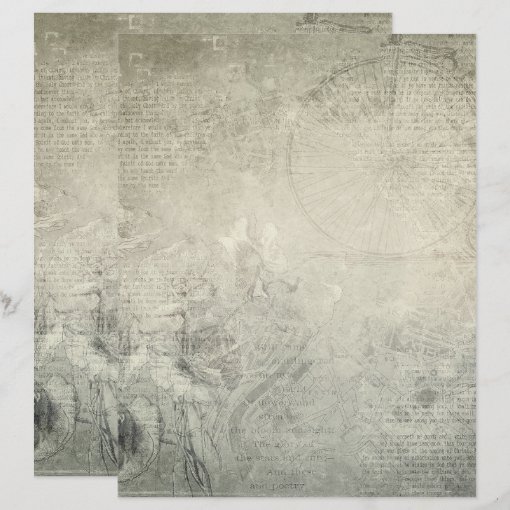 Vintage Style Stamped Book Page | Zazzle