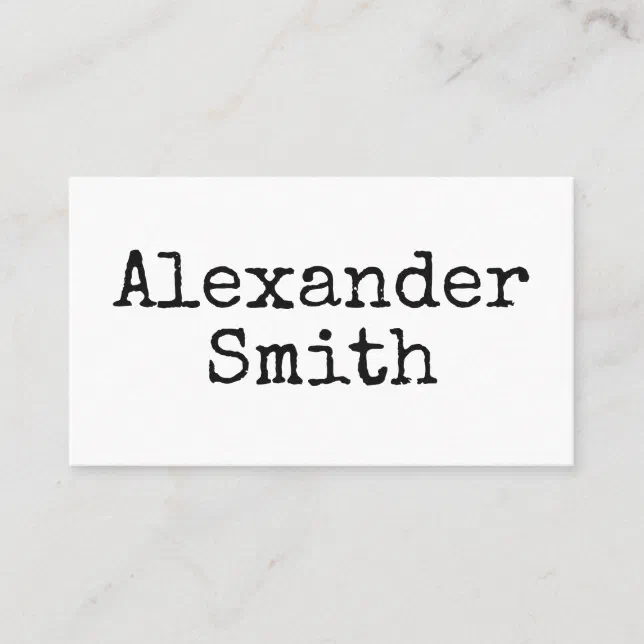 Vintage Style Typewriter Indie Author Business Card | Zazzle