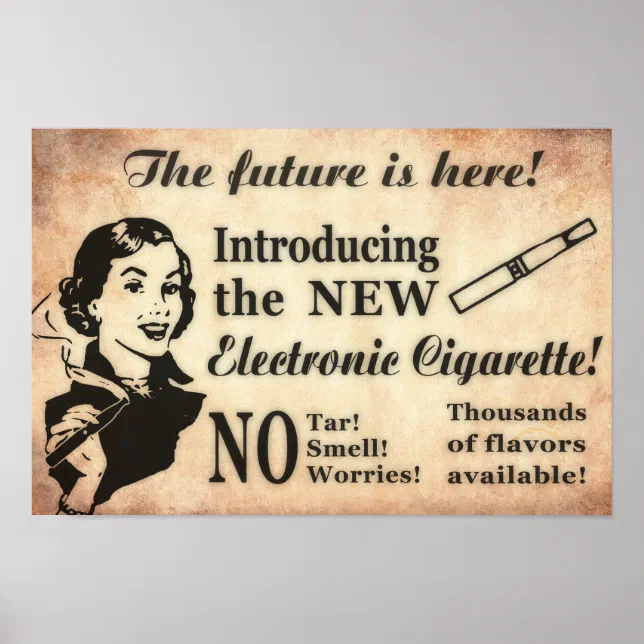 Vintage Style Vaping Poster | Zazzle