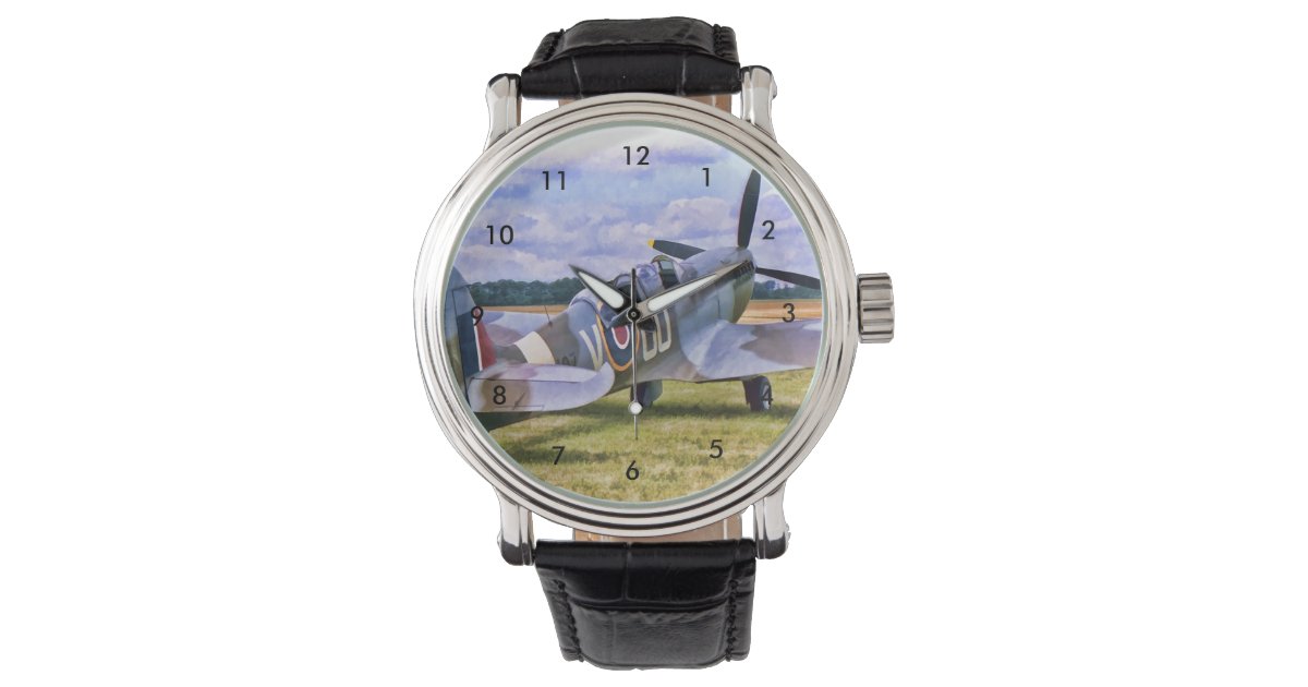 Vintage style watch - Spitfire design | Zazzle