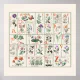 Vintage Style Wildflower Embroidery Alphabet Poster | Zazzle