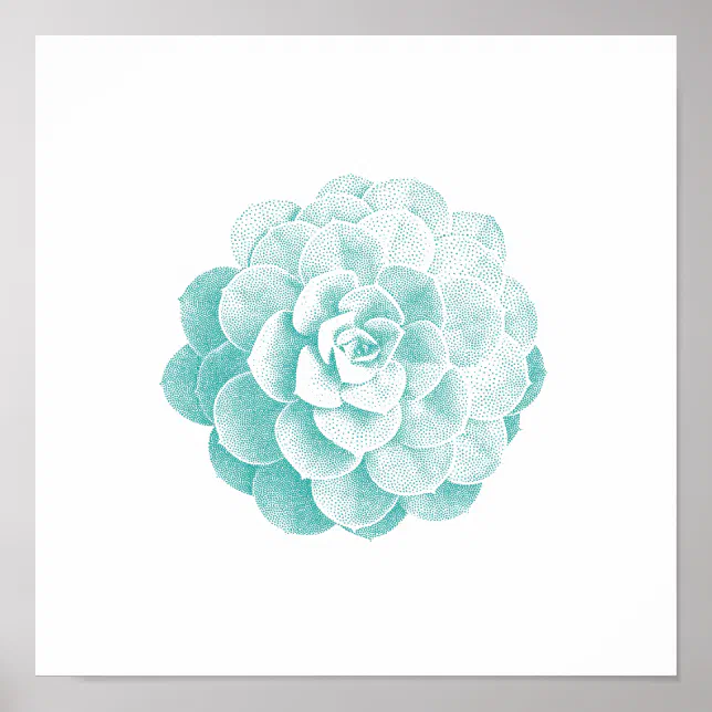Vintage Succulent Plant Spring Garden Poster | Zazzle