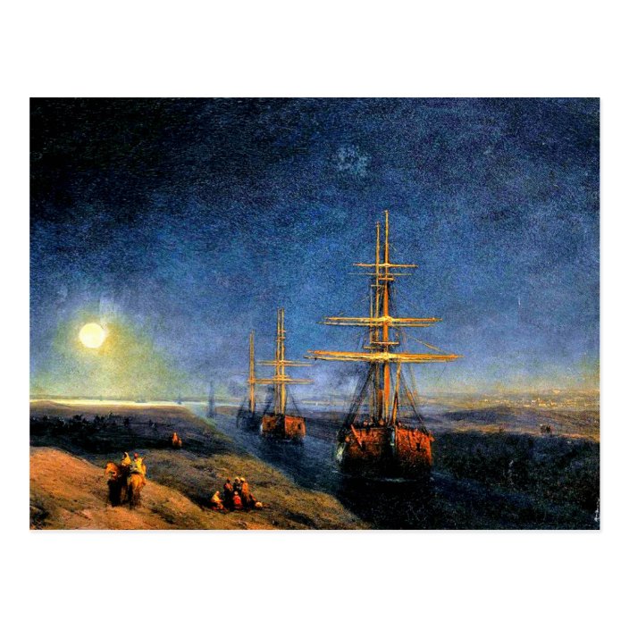 Vintage Suez Canal by Ivan Aivazovsky Poster Postcard | Zazzle.com