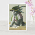 Vintage Suffragette Cat, Card | Zazzle