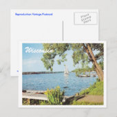 Vintage Summer Lake Postcard | Zazzle