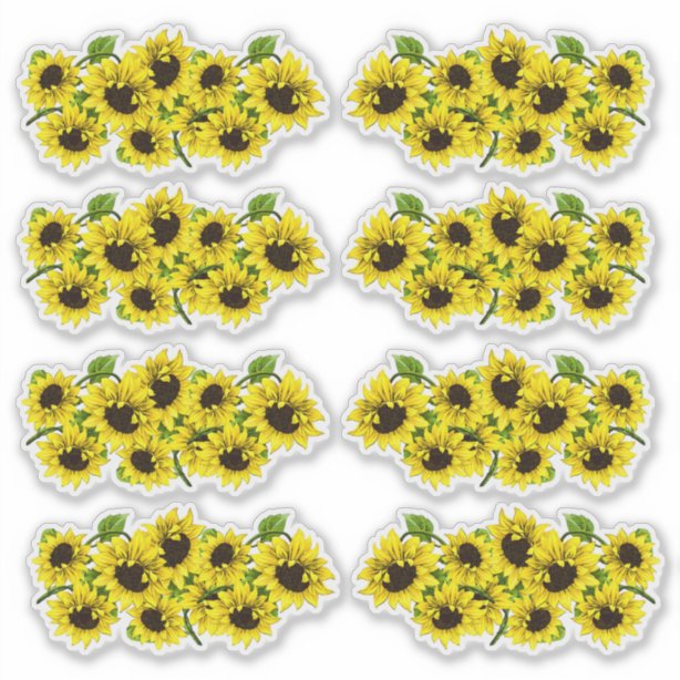 Large Sunflower Stickers - 100% Satisfaction Guaranteed | Zazzle