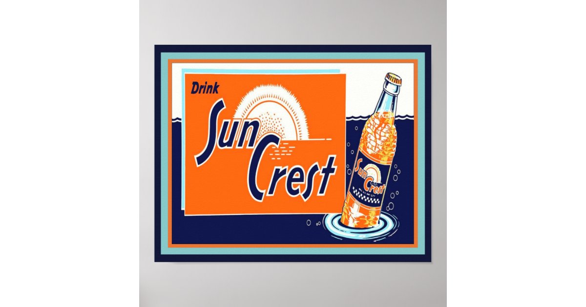 Vintage, Sun Crest, Soda Pop Poster | Zazzle