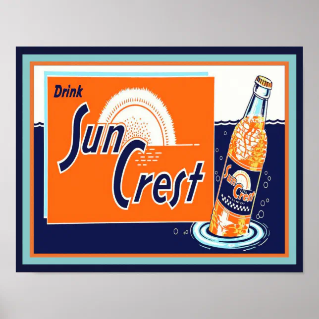 Vintage, Sun Crest, Soda Pop Poster | Zazzle