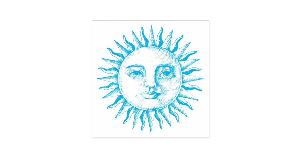 VINTAGE SUN RUBBER STAMP | Zazzle