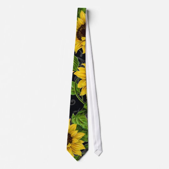 Vintage sunflower pattern tie | Zazzle.com