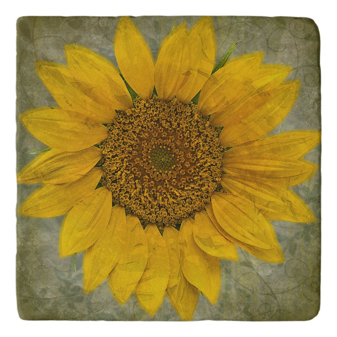 Vintage Sunflower Trivet | Zazzle