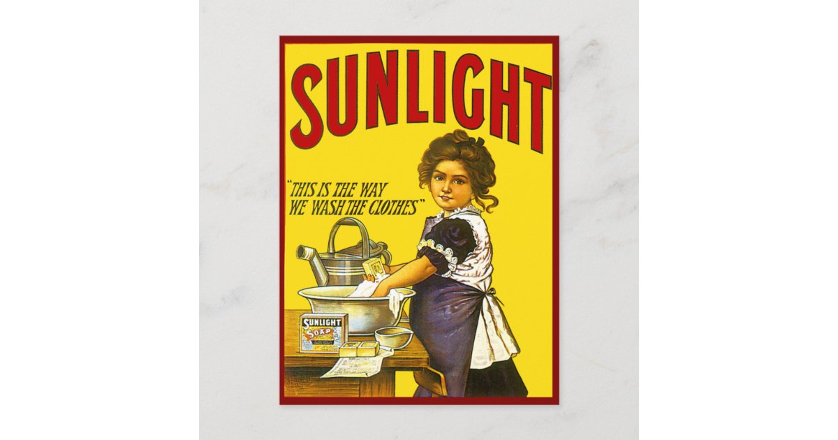 Vintage Sunlight Ad Postcard | Zazzle