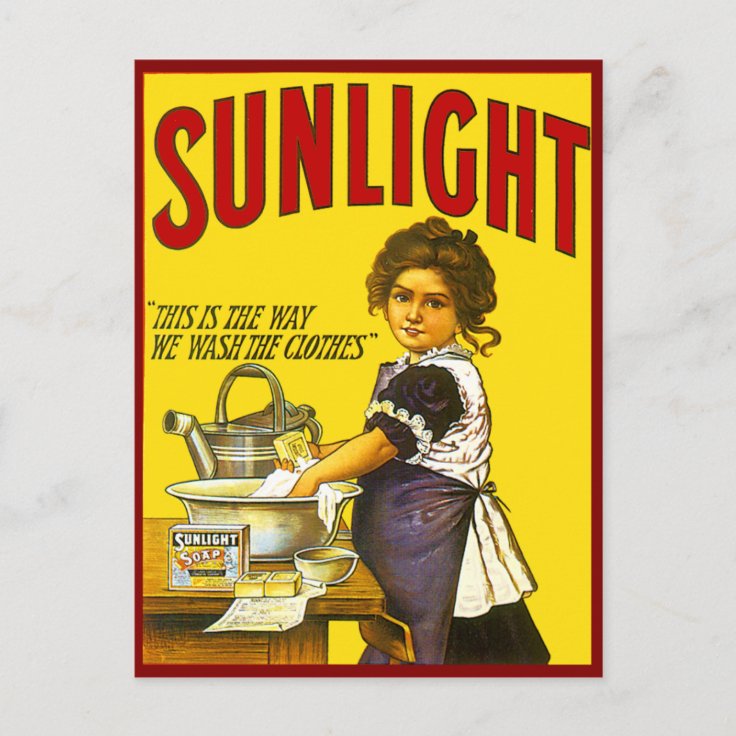 Vintage Sunlight Ad Postcard | Zazzle