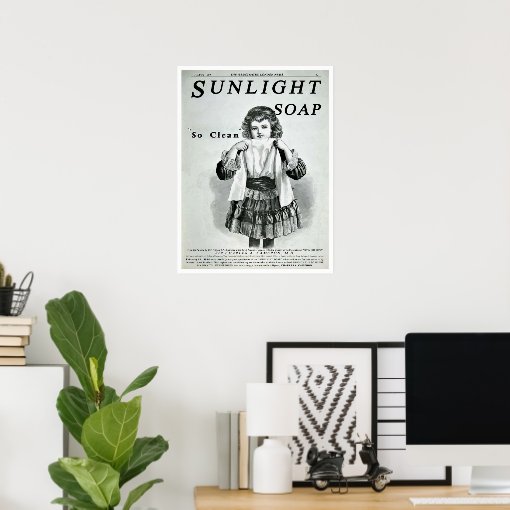 Vintage Sunlight Soap Advertisement Poster | Zazzle