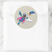 Vintage Super Grover Classic Round Sticker | Zazzle