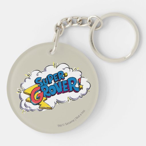 Vintage Super Grover Keychain | Zazzle