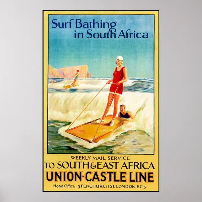 Vintage Surfing Poster | Zazzle