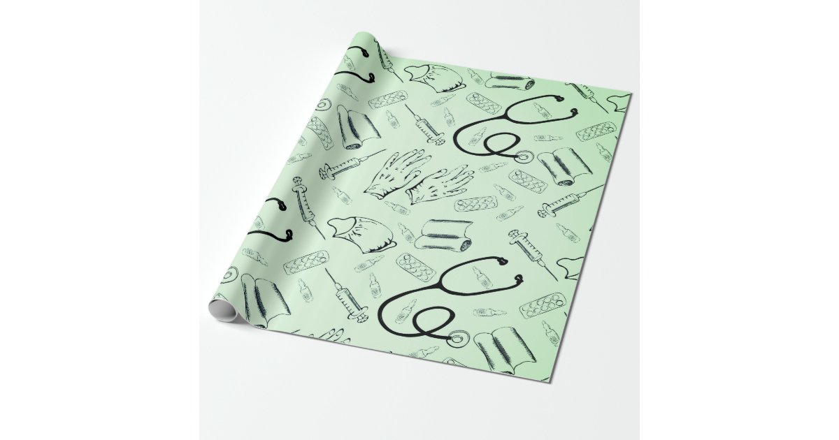 Vintage surgeon medical doctor wrapping paper | Zazzle