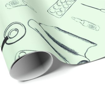 Vintage surgeon medical doctor wrapping paper | Zazzle