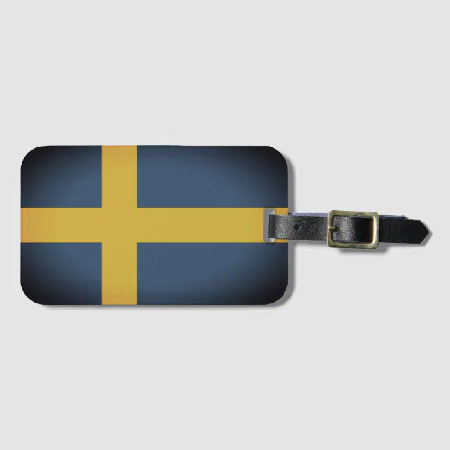 Vintage Swedish flag of Sweden custom travel Luggage Tag | Zazzle