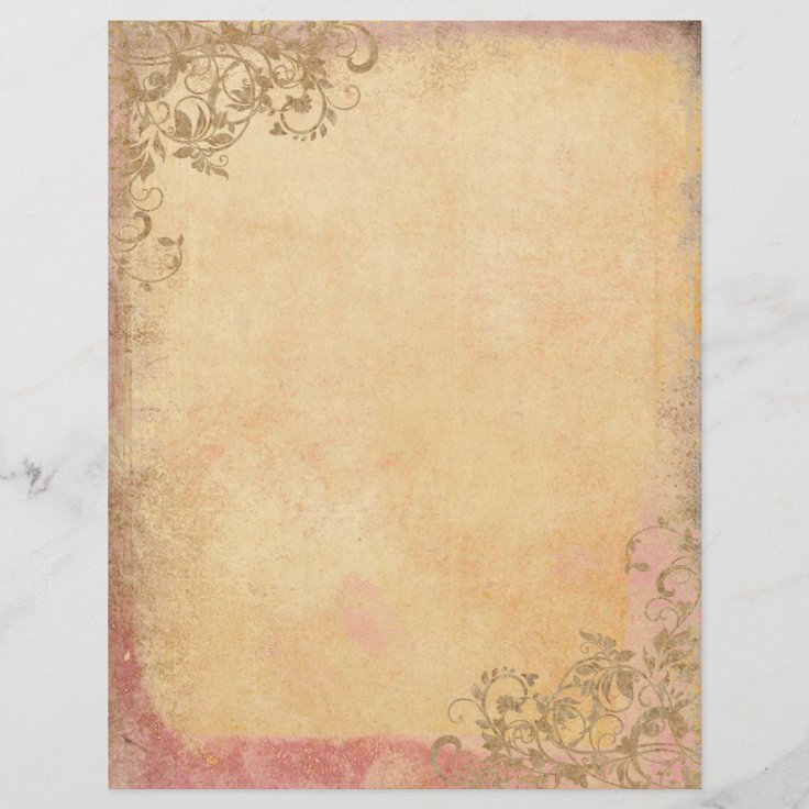 Vintage Swirly Scrapbook Paper | Zazzle