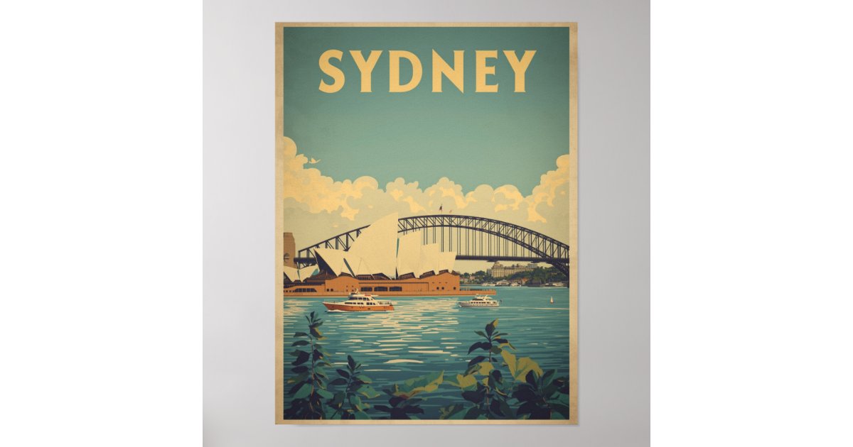 Vintage Sydney Travel Poster | Zazzle