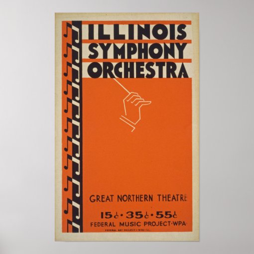 Vintage Symphony Orchestra Poster | Zazzle