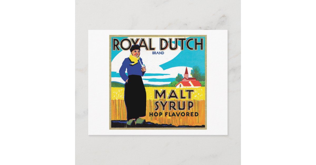 Vintage Syrup Food Product Label Postcard | Zazzle