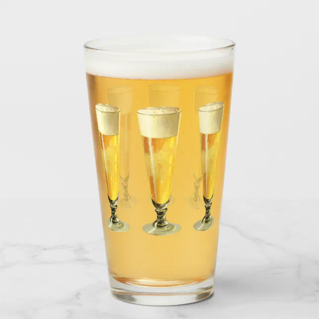 Vintage Tall Frosty Draft Beer, Alcohol Beverage Glass | Zazzle