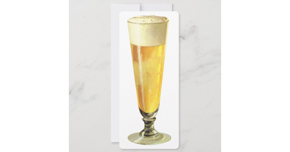 Vintage Tall Frosty Draft Beer, Birthday Party Invitation | Zazzle