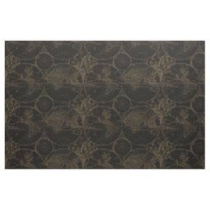 Old World Map Fabric | Zazzle