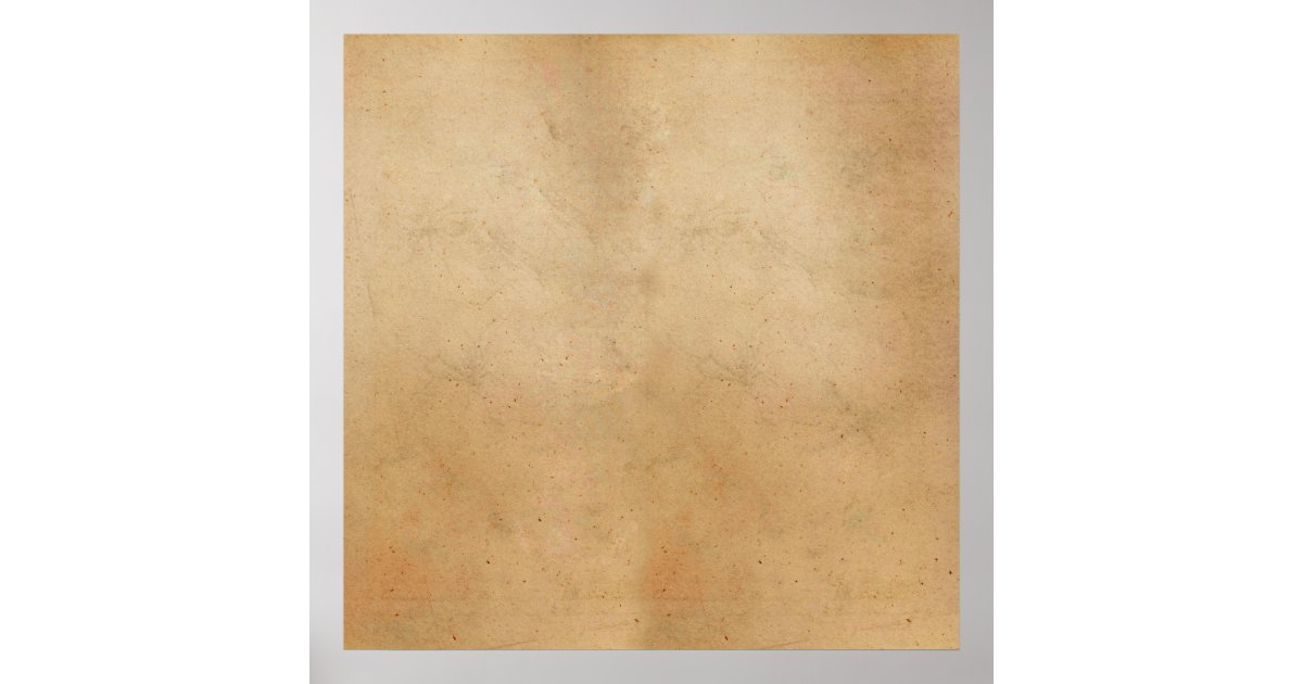 Vintage Tan Grunge Antique Parchment Paper Poster | Zazzle