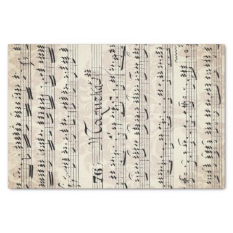 Vintage Tan Sheet Music Collage | Zazzle