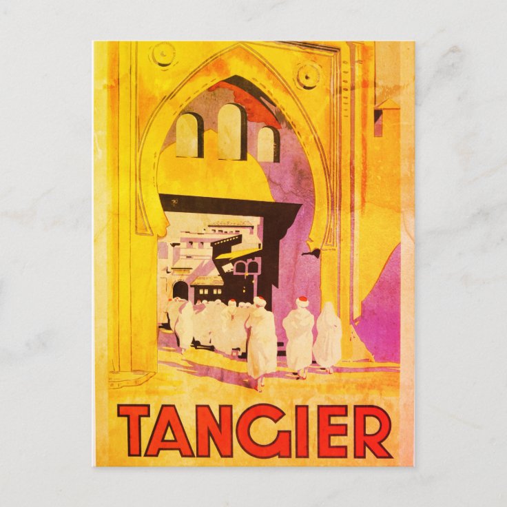 Vintage Tangier Travel Postcard | Zazzle