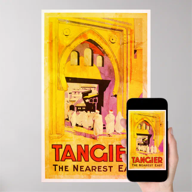 Vintage Tangier Travel Poster | Zazzle