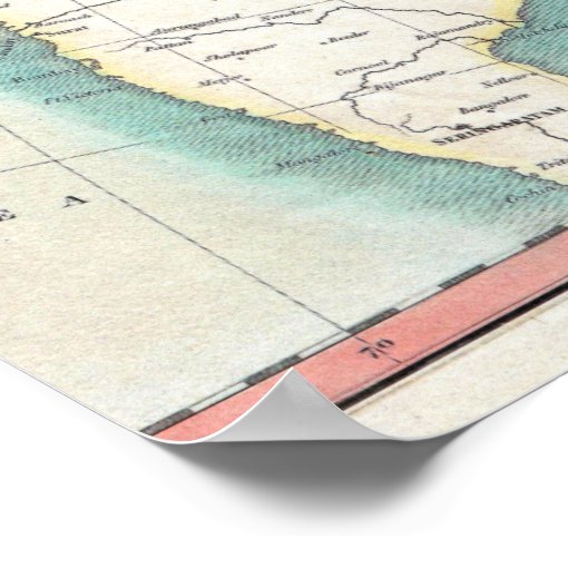 Vintage Tartary Map Poster | Zazzle